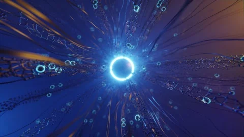CGI Animation: Blue wheel neon display w... | Stock Video | Pond5