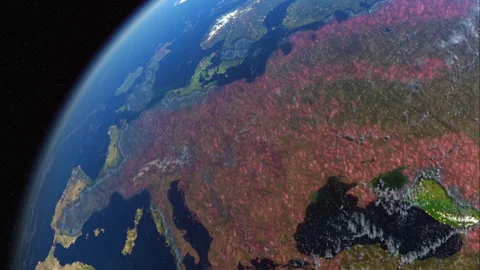 CGI animation of Earth as seen from spac... | Stock Video | Pond5