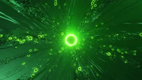 CGI Animation: green wheel neon display ... | Stock Video | Pond5