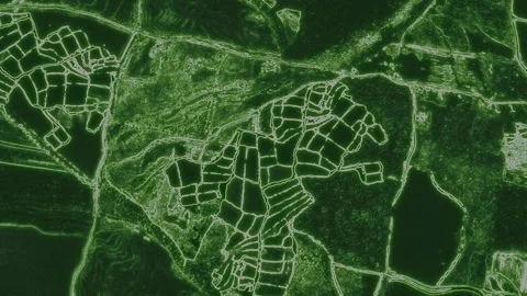 CGI animation of map showing two target ... | Stock Video | Pond5