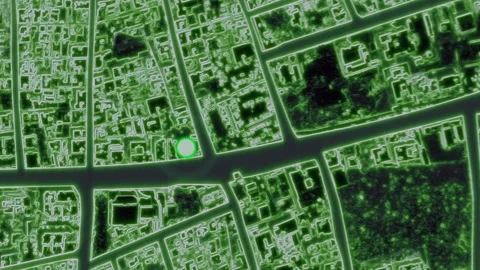 CGI animation of a Map shows vehicle dri... | Stock Video | Pond5
