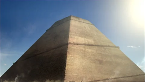 A CGI animation of a pyramid in construc... | Stock Video | Pond5