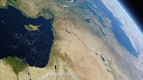 CGI animation of satellite view of the e... | Stock Video | Pond5