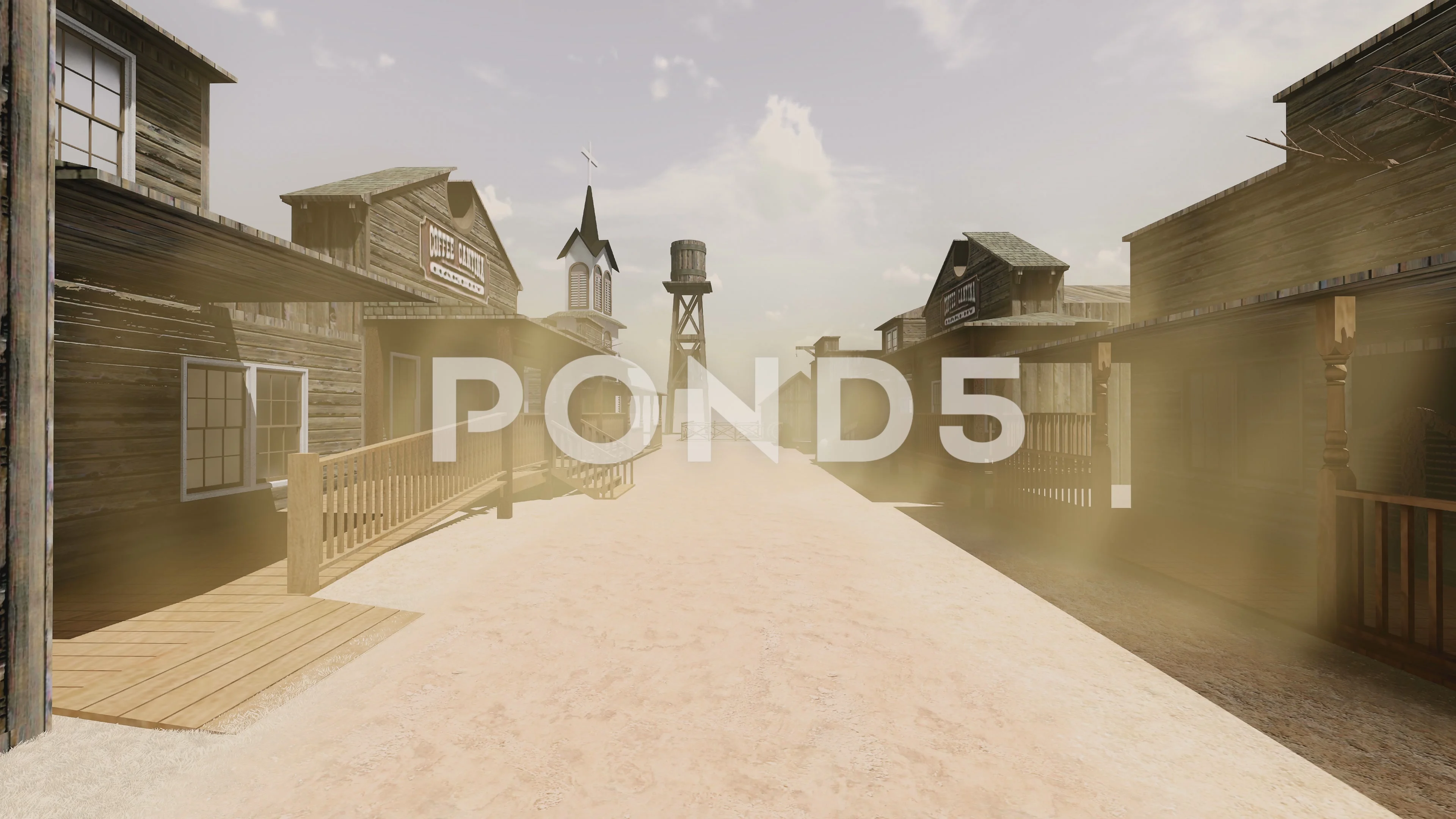 Western Ghost Town Background