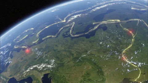 CGI shot of earth from space beginning o... | Stock Video | Pond5