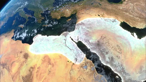 CGI shot of the earth from space with wh... | Stock Video | Pond5