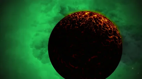 CGI Zoom in by sun like alien planet in ... | Stock Video | Pond5