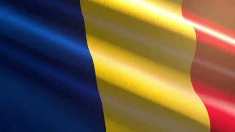 Chad shiny flag - loop animation | Stock Video | Pond5