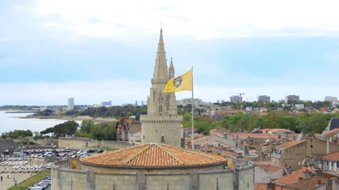 The Chain Tower with the Stade Rochelais... | Stock Video | Pond5