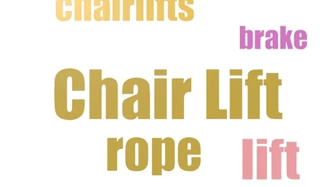 Chair Lift Word Cloud Animated On White ... | Stock Video | Pond5