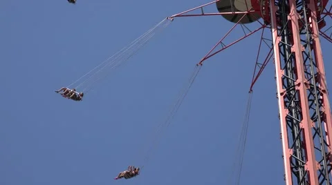 Chair Swing Amusement Park Ride | Stock Video | Pond5