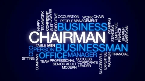 Chairman animated word cloud, text desig... | Stock Video | Pond5