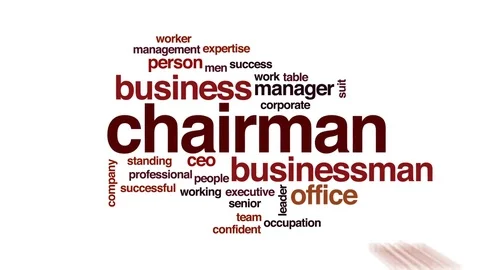 Chairman animated word cloud, text desig... | Stock Video | Pond5