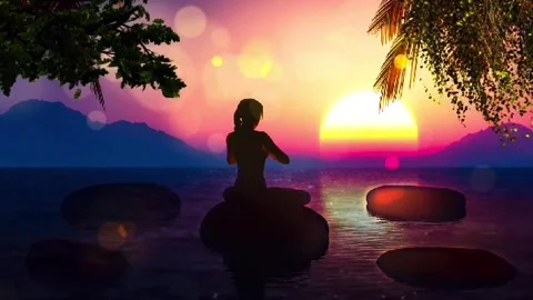chakra healing, animation video of om me... | Stock Video | Pond5