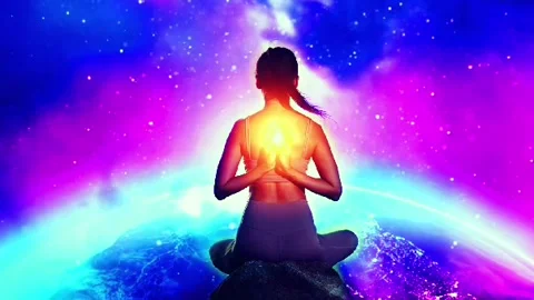 chakra healing, animation video of om me... | Stock Video | Pond5
