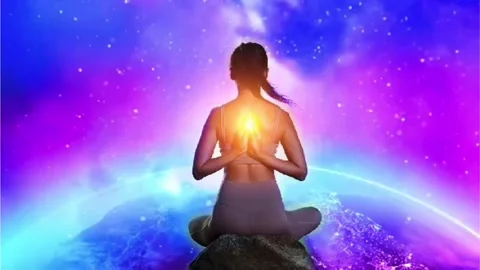 chakra healing, animation video of om me... | Stock Video | Pond5