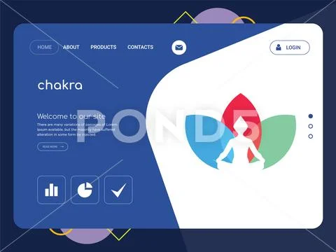 Chakra Landing page website template design ~ Clip Art #90183959