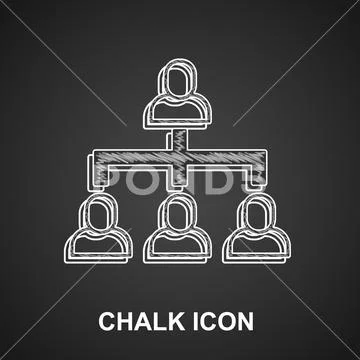 Chalk Business hierarchy organogram chart infographics icon isolated on ...