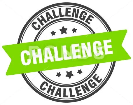 Challenge stamp. challenge label on transparent background. round sign ...
