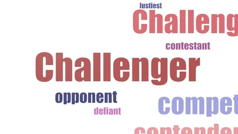 Challenger Tagcloud Animated Isolated On... | Stock Video | Pond5