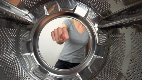 chamber is inside drum of washing machin... | Stock Video | Pond5