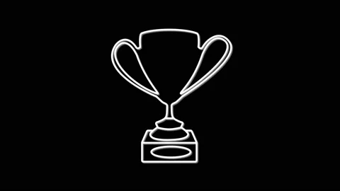 Champion cup outline self drawing animat... | Stock Video | Pond5