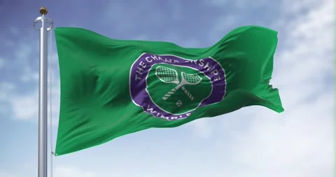 The Championships Wimbledon flag waving ... | Stock Video | Pond5
