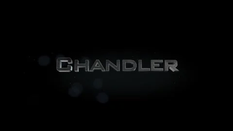 Chandler 3D title word made with metal a... | Stock Video | Pond5