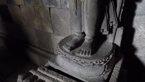 Chandra Statue inside Nandi Temple Cell,... | Stock Video | Pond5