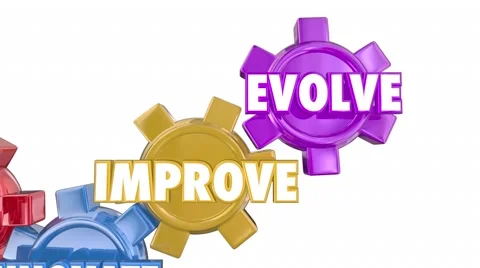 Change Adapt Innovate Improve Evolve Gea... | Stock Video | Pond5