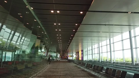 Changi Airport Terminal Way Singapore 9/... | Stock Video | Pond5
