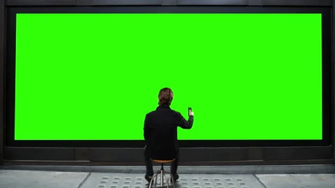 Changing Channels Green Screen Panel Man... | Stock Video | Pond5