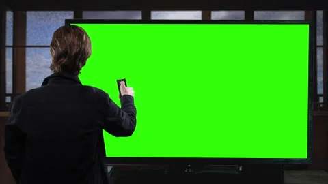 Changing Channels Green Screen Televisio... | Stock Video | Pond5
