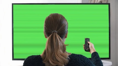Changing Channels TV Green Screen | Stock Video | Pond5