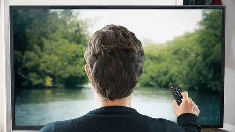 Changing Channels TV Remote Control Big ... | Stock Video | Pond5