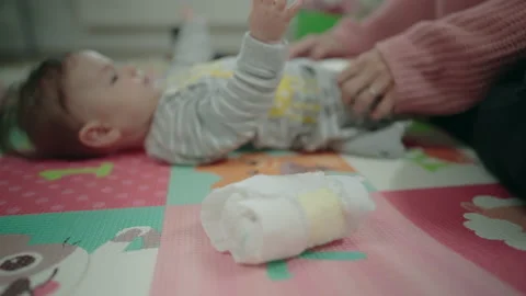 Changing diapers | Stock Video | Pond5
