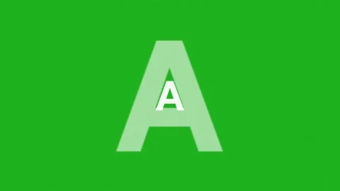 Changing Effect of Letter A on green scr... | Stock Video | Pond5