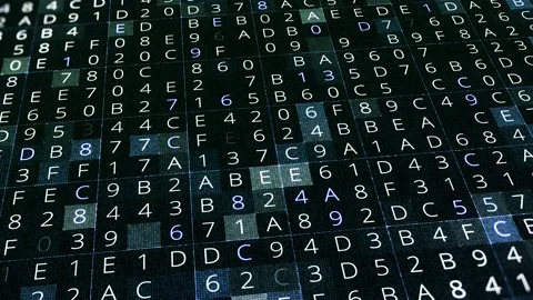 Changing numbers in digital space. Anima... | Stock Video | Pond5