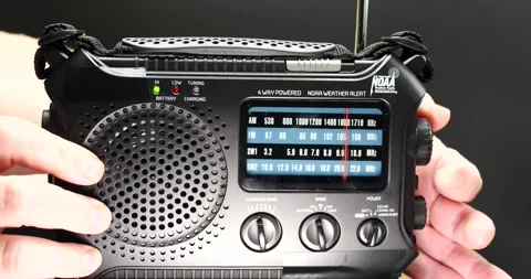 Changing through channels on a radio clo... | Stock Video | Pond5