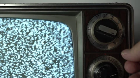 Channel surfing on a vintage TV set | Stock Video | Pond5