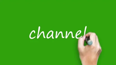 Channel - Writing with marker on green s... | Stock Video | Pond5