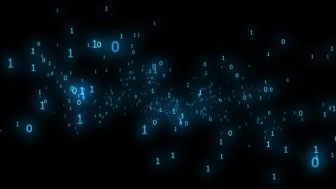 Chaotic movement of digital binary code ... | Stock Video | Pond5