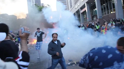 Riot Scene Stock Footage ~ Royalty Free Stock Videos | Pond5