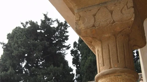Chapiter column in ancient muslim palace... | Stock Video | Pond5