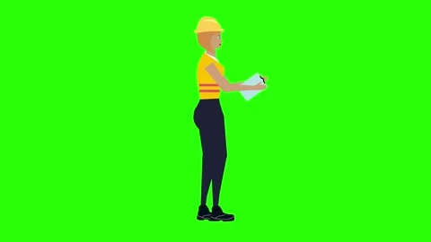 Character animation of women engineer lo... | Stock Video | Pond5
