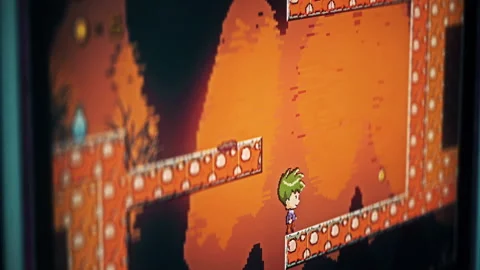 Character drawn with pixel art losing a ... | Stock Video | Pond5