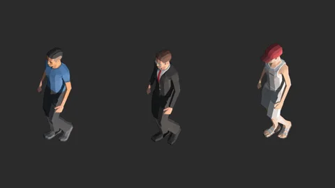 Isometric Character Stock Footage ~ Royalty Free Stock Videos | Pond5