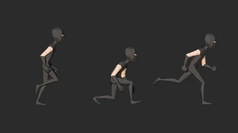 Character ninja running and sneakung ani... | Stock Video | Pond5