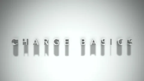 charge basics 3D title animation white t... | Stock Video | Pond5