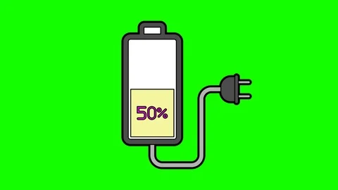 charge icon animation green screen. 2D f... | Stock Video | Pond5